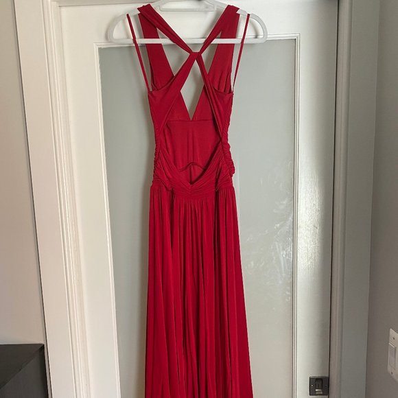 BCBGMaxAzria | Dresses | Bcbg Maxazria Red Maxi Dress | Poshmark
